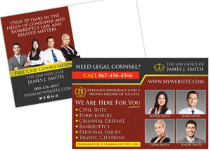 Lawyer Postcards, Law Firm Postcards, Attorney Postcards